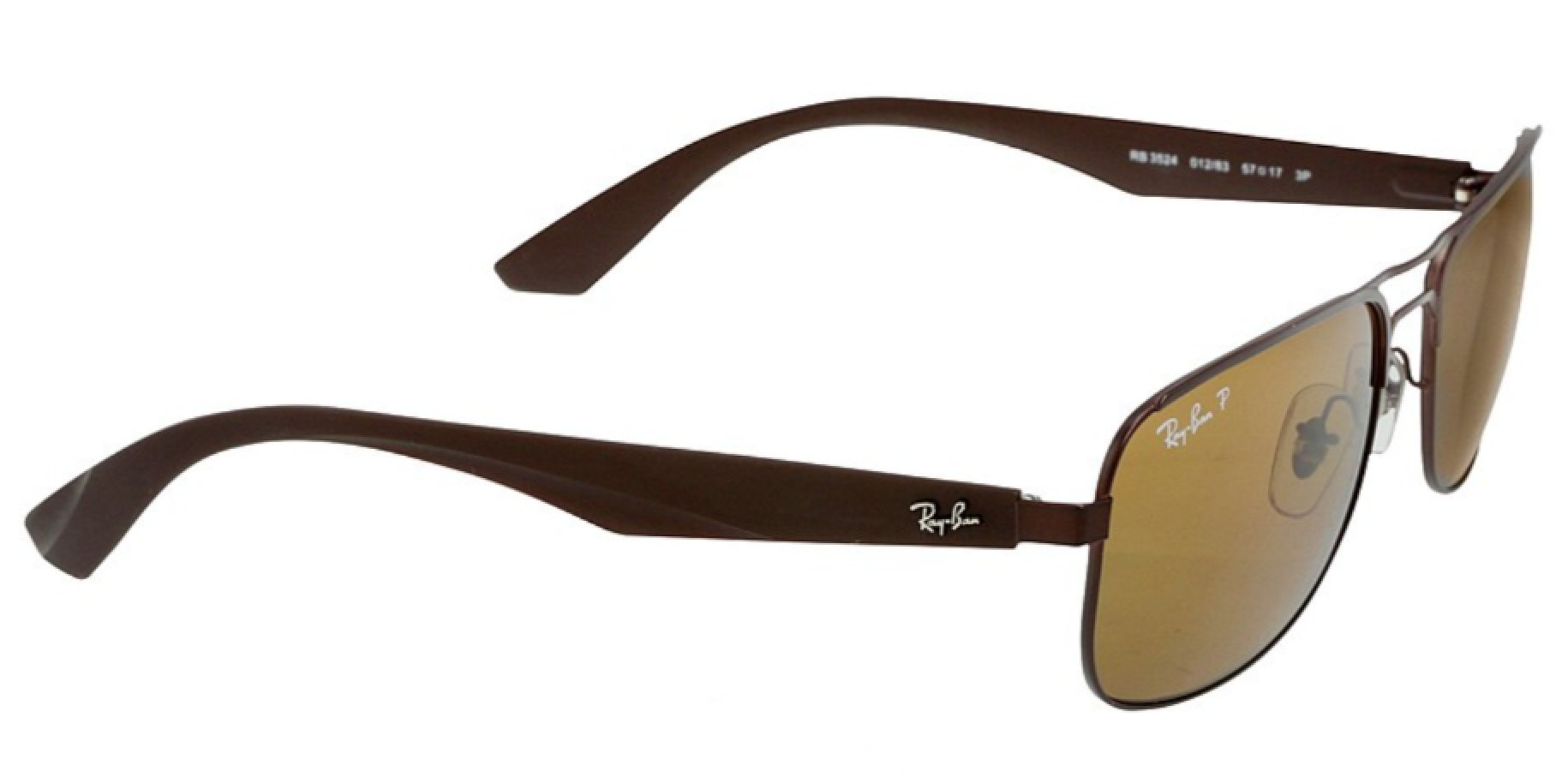 Ray-Ban RB3524-012/83 Sunglasses Matte Brown w/Polarized Brown Lens 57mm