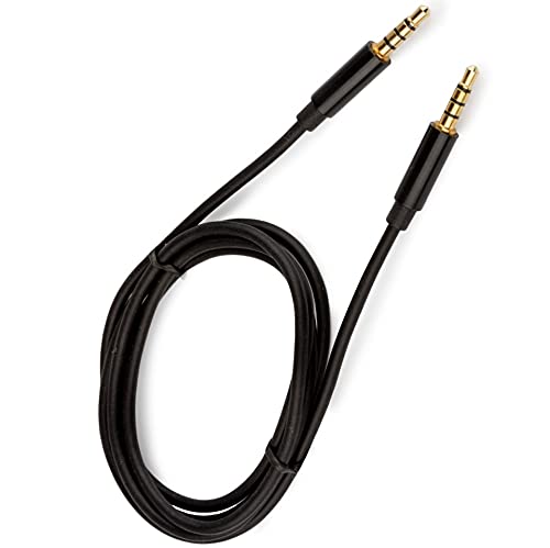 REYTID Talkback Chat Cable Compatible with Sony Gold Playstation 4 Wireless Gaming Headset PS4 Lead - PSN Online Wire Aux 4-Pole Gold Plated
