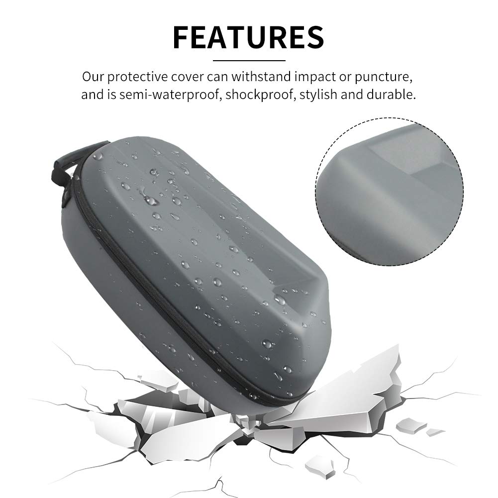 SELPONT Djustable Head Strap for Oculus Quest 2 VR Headset Shockproof Carrying Case PU Leather Storage Box w/Zipper