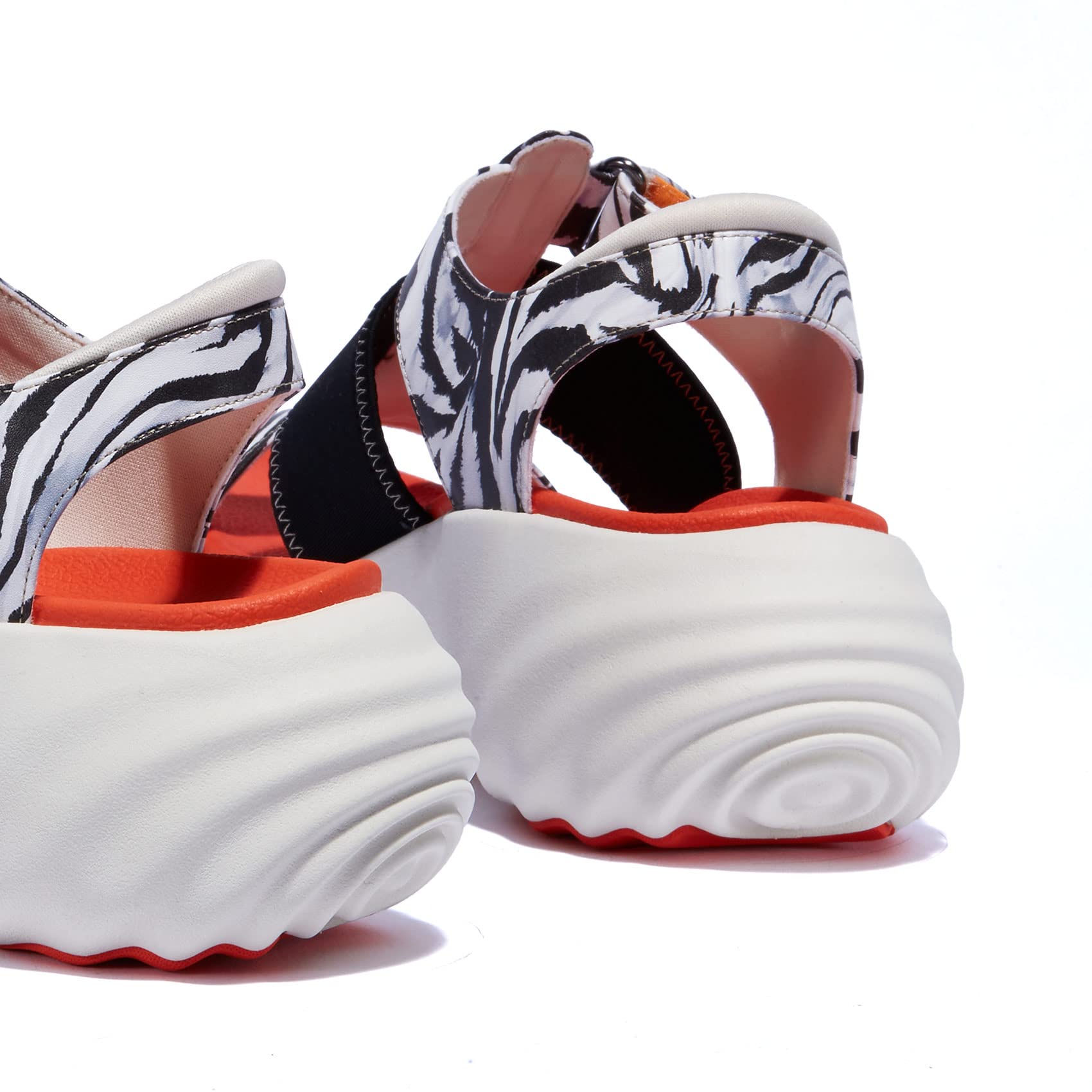 UIN Women's Summer Chunky Platform Wedges Sandals Comfortable Art Travel Shoes Sitges Ⅰ The Wild Stripes (8)