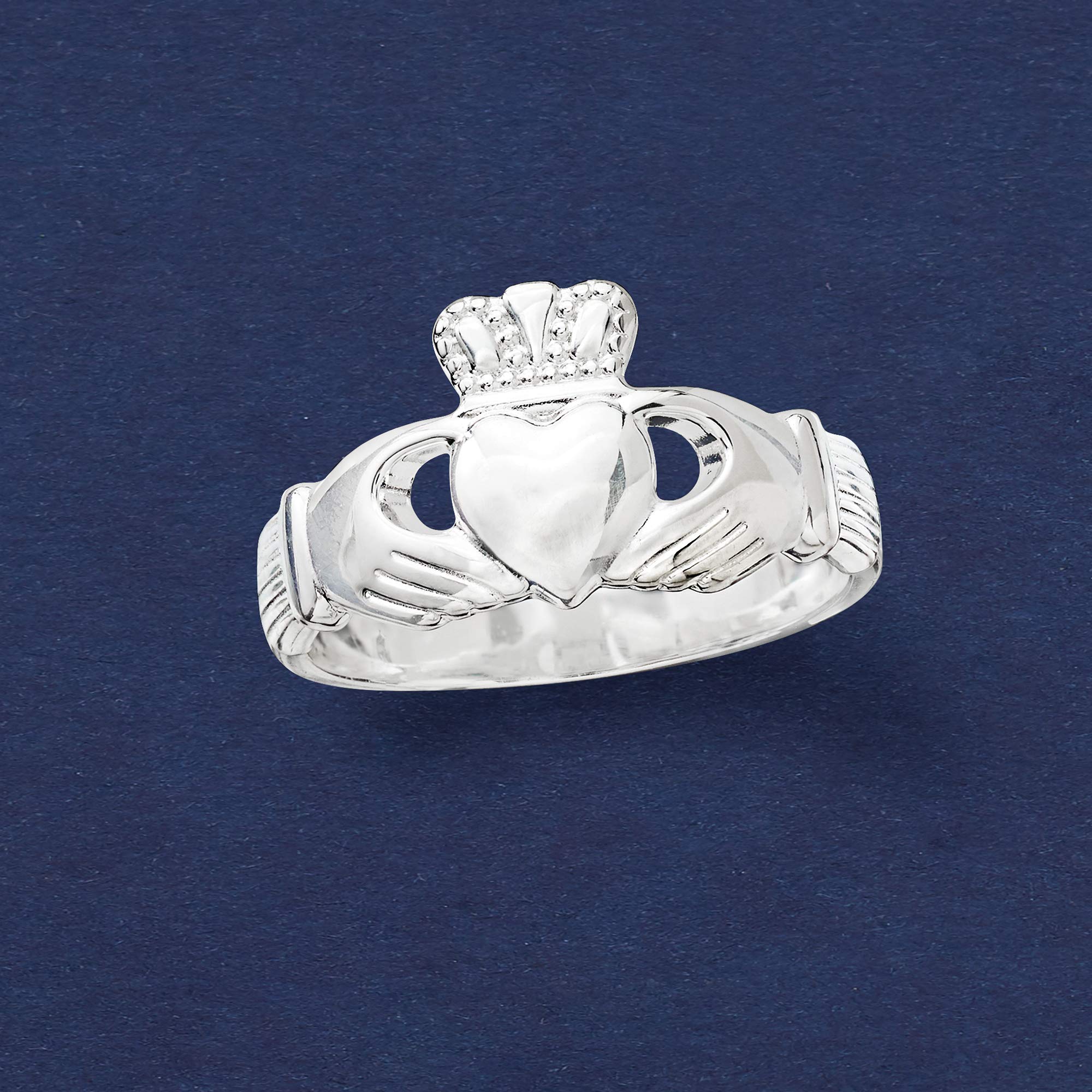 Ross-Simons Sterling Silver Claddagh Ring. Size 9