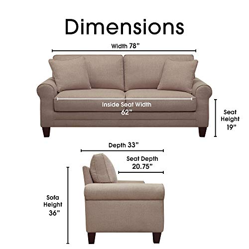 Serta Copenhagen, 78" Sofa, Windsor Beige