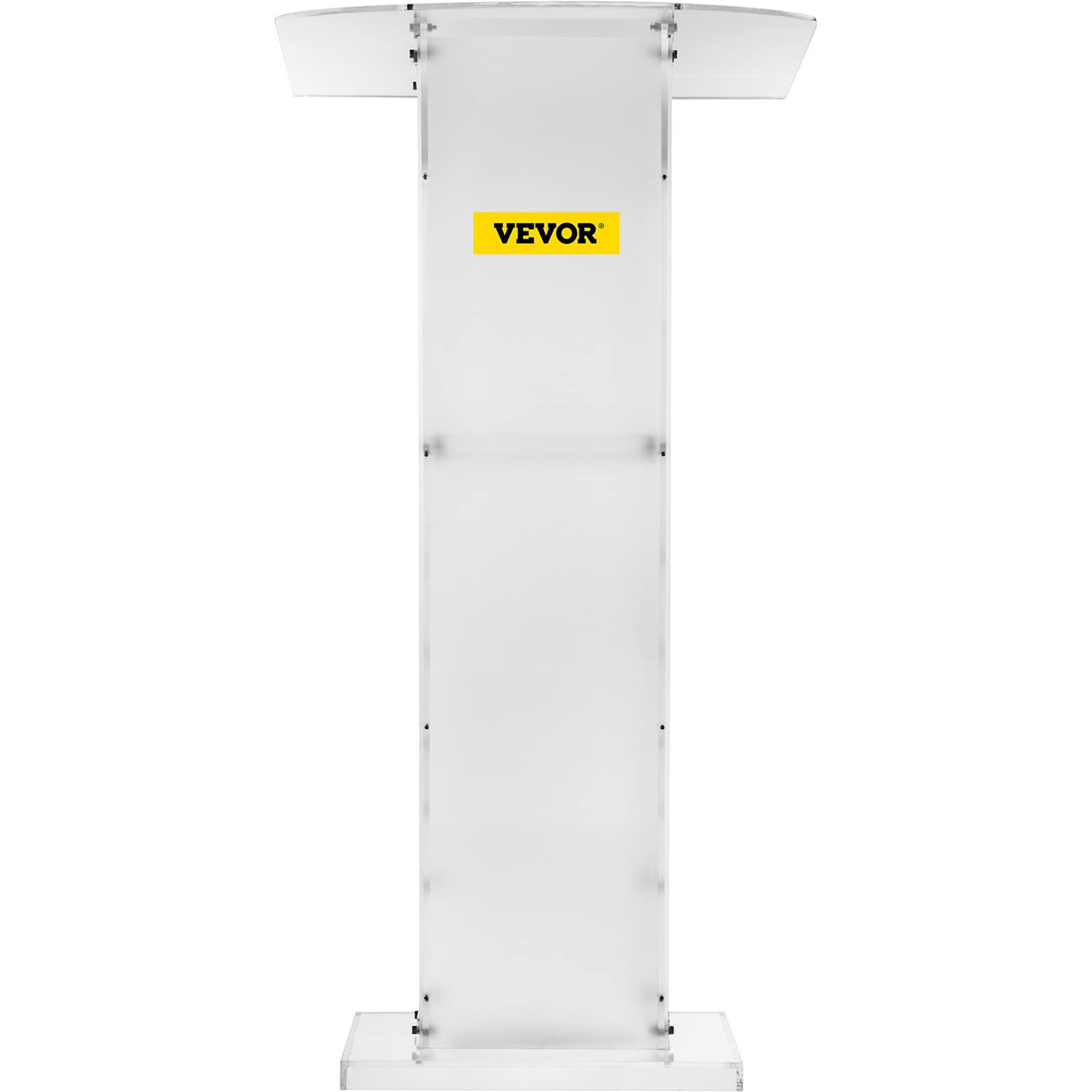 VEVOR Acrylic Podium 47.5" Tall Plexiglass Podium 26.8"x14.3" Table Acrylic Pulpits for Churches 8 mm Thick Acrylic Board Acrylic Podiums and Lecterns Design for Lecture Recital Speech & Presentation