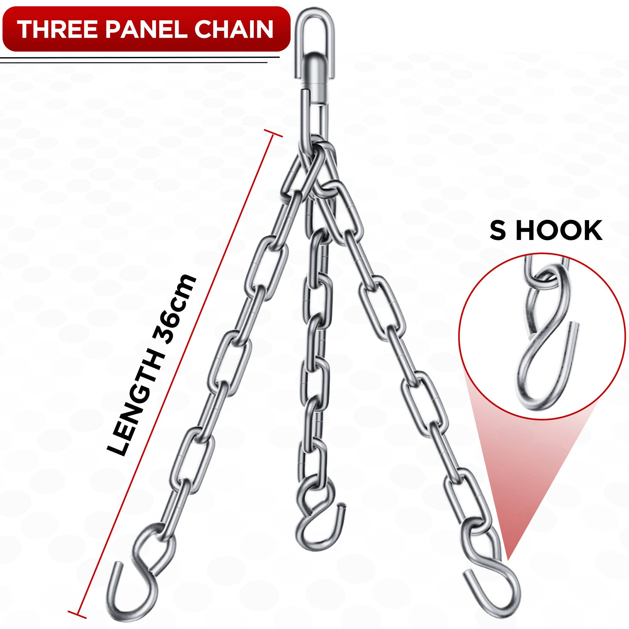 RDX Heavy Duty Boxing Punching Bag Iron 3 Panel Chains Wall Mount Punching MMA Training Hanger
