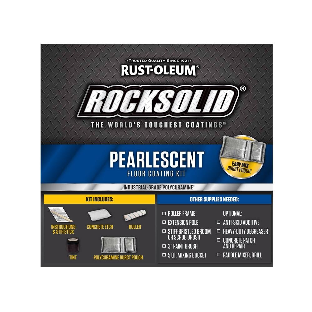 Rust-Oleum 306324 RockSolid Pearlescent 1 Car Garage Floor Coating Kit, Cabernet