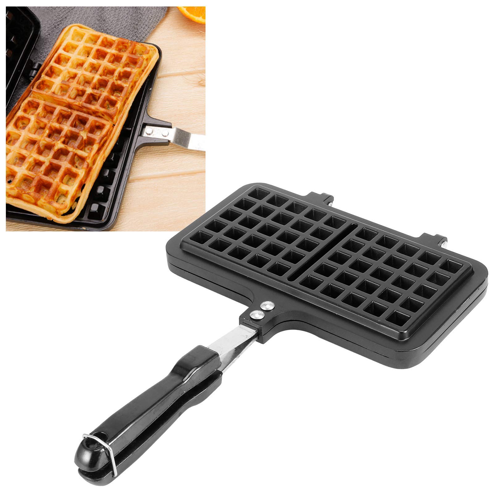 Waffle Pan Baking,Portable Non-stick Waffle Maker Egg Waffle Breakfast Maker,Non-stick Belgian Waffle Maker Household Kitchenware