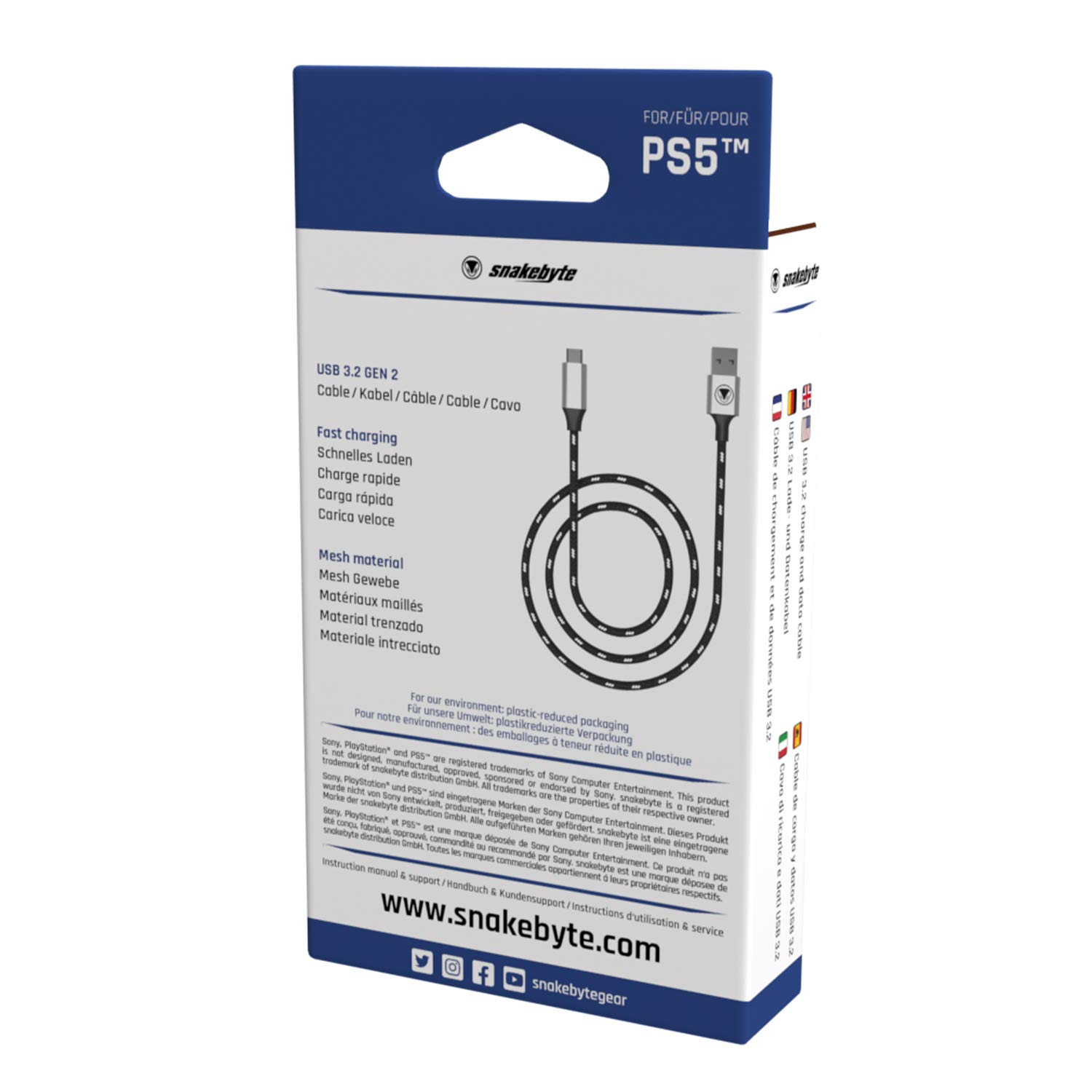 Snakebyte PS5 Charge: Data Cable (2M) - PlayStation 5