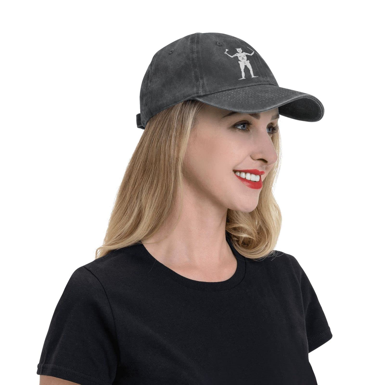 XUANF Blackbeard Skull Pirate Flag Unisex 100% Cotton Dad Hat Baseball Cap Trucker Adjustable Size