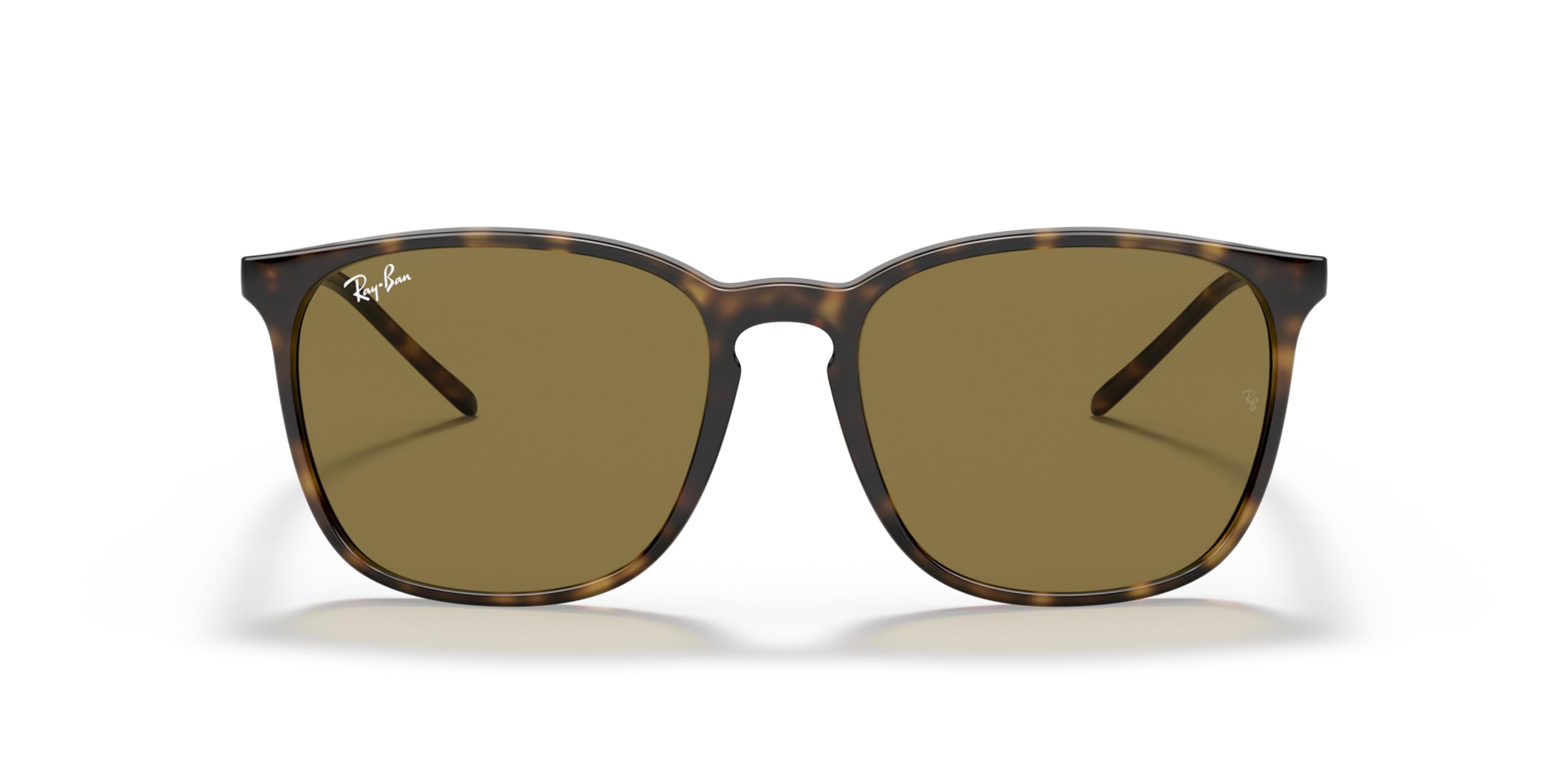 Ray-Ban RB4387 Square Sunglasses, Light Havana/Dark Brown, 56 mm
