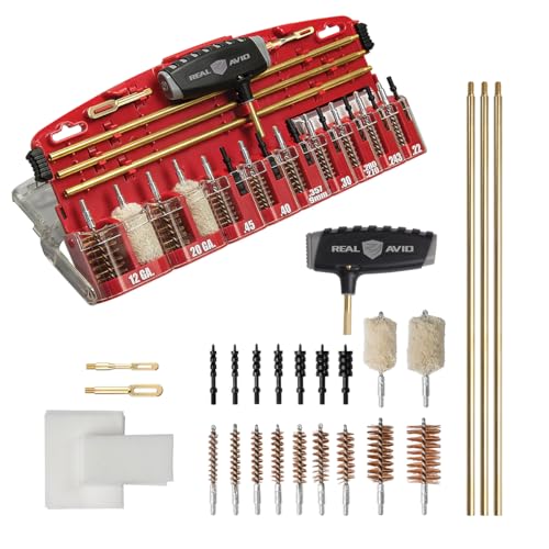 Real Avid Gun Boss Pro Universal - Cleaning Kit For All Guns 12 and 20 gauge shotguns, 45, 40, 357, 38, 380, 9MM, 30, 308, 7.62, 270, 7MM, 243, 260, 6.5MM, 223, 556 Model:AVGBPRO-U