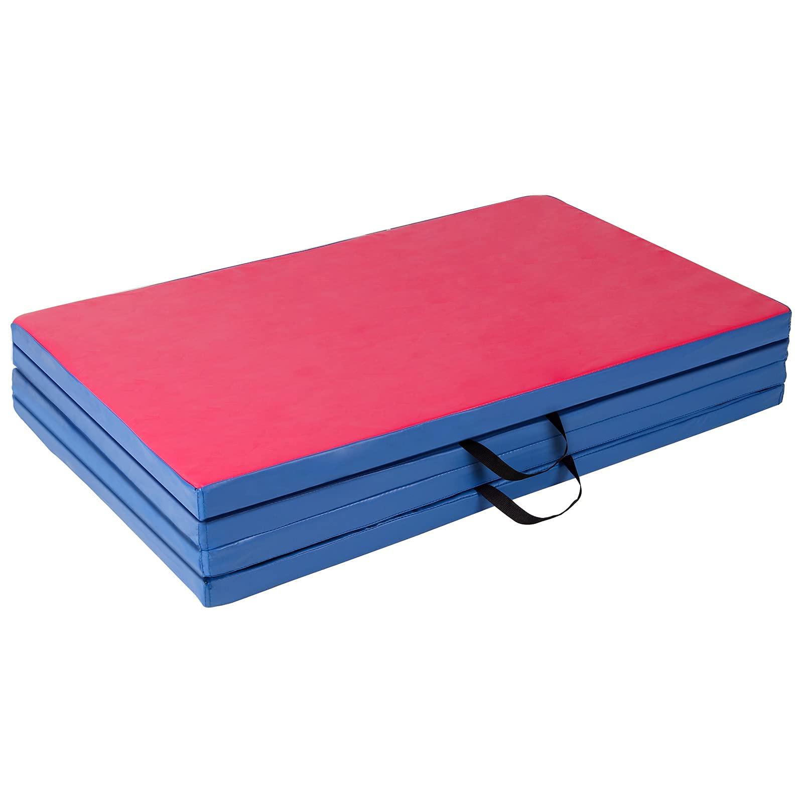 Polar Aurora 4'x10'x2 Thick Folding Gymnastics Exercise Mat Aerobics Stretching Yoga Mats (Pink)