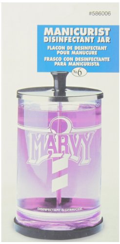William Marvy No.6 Glass Manicurist Disinfectant Jar