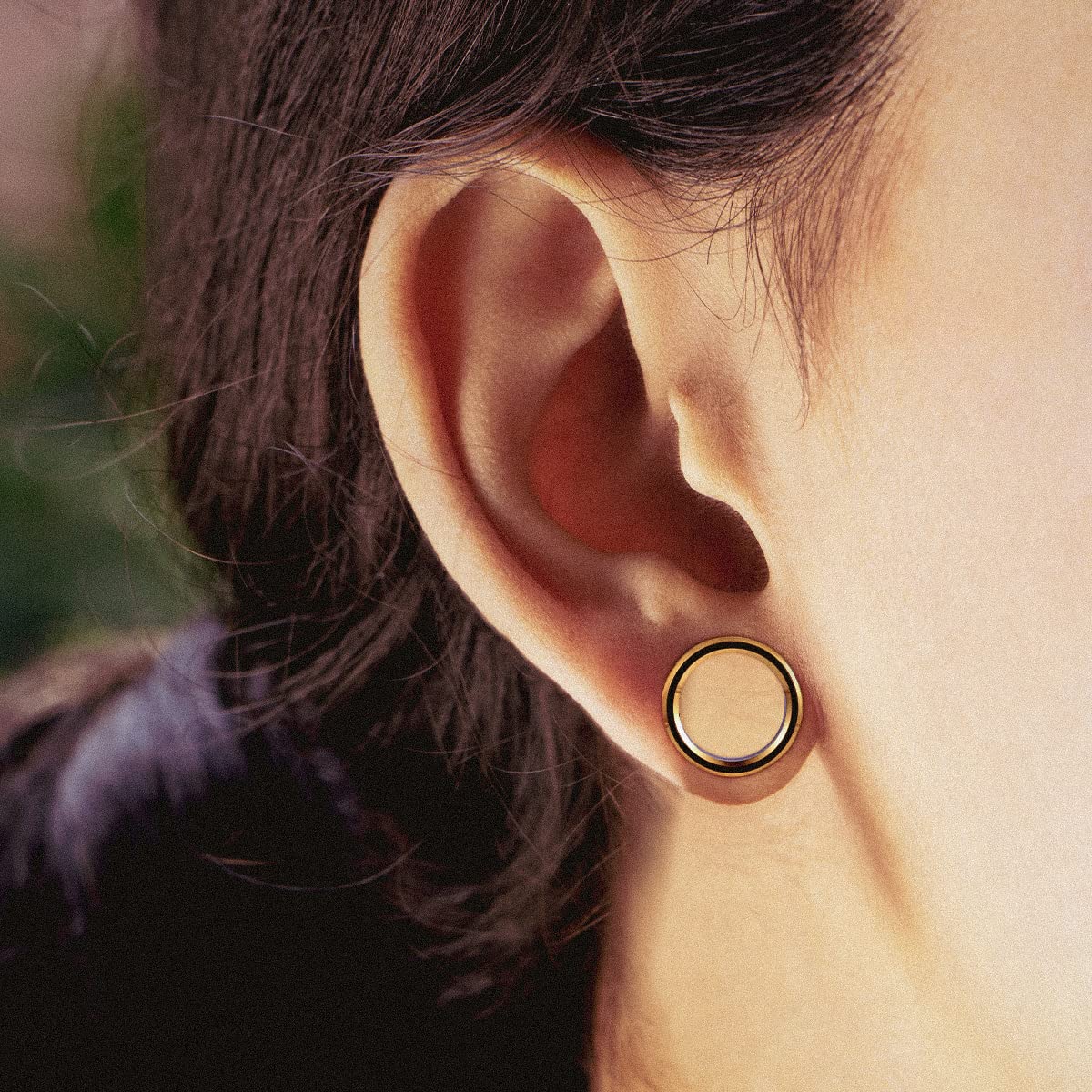 PUNKYOUTH 2PCS 316L Stainless Steel Two-color Screw Tunnel Ear Plug Expander Stretcher Gauge 0G-1"