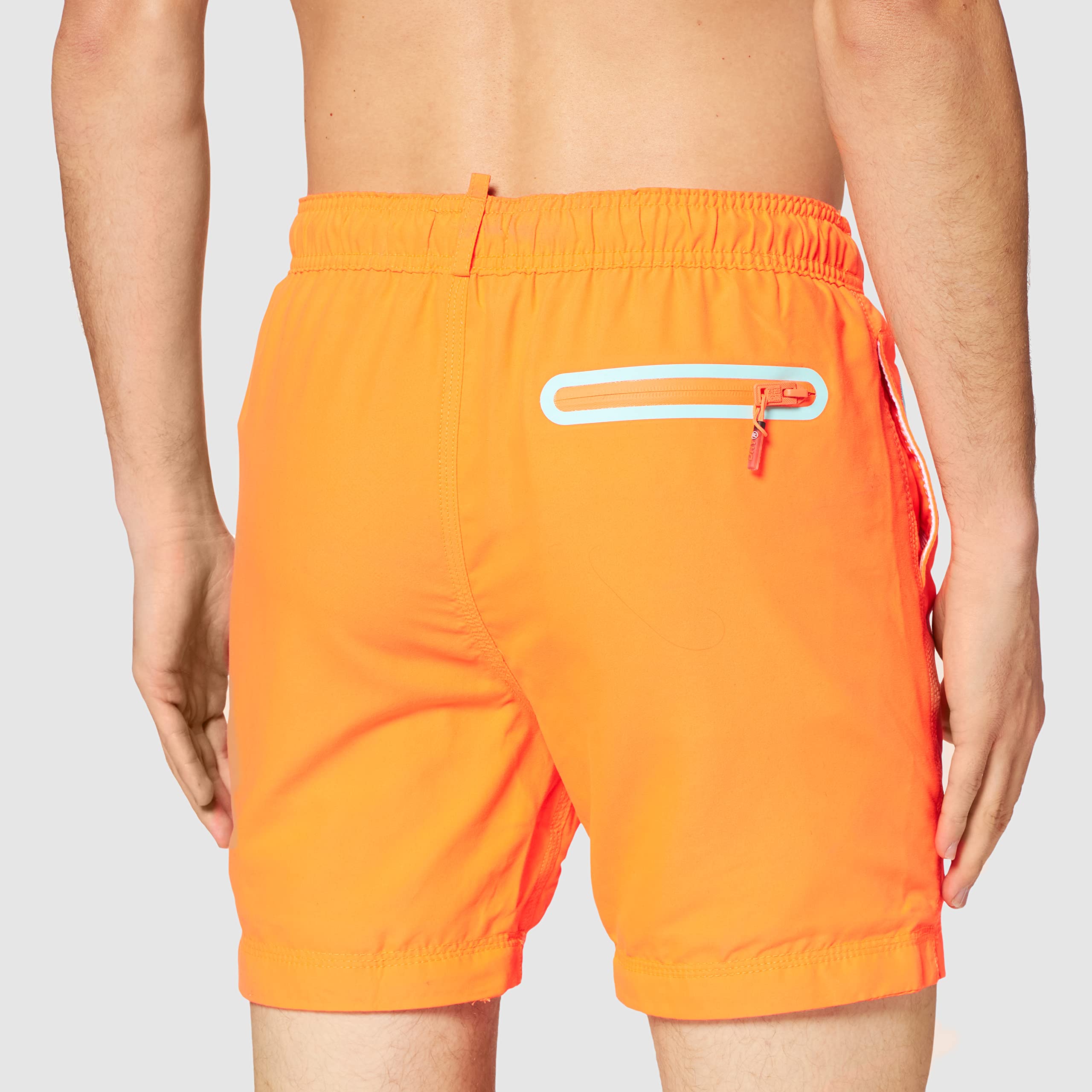 Superdry Mens Water Polo Swim Shorts Havana Orange Size L