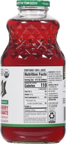 R.W. Knudsen Family Organic Cranberry Pomegranate Juice Blend, 32 Ounces