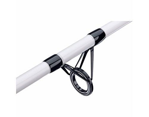 Shakespeare Alpha Bigwater 12' Spinning Rod, 2-Piece Fishing Rod, Tubular Glass Rod Blank, Medium Heavy Rod Power, Comfortable EVA Type B Handle, Graphite Reel Seat