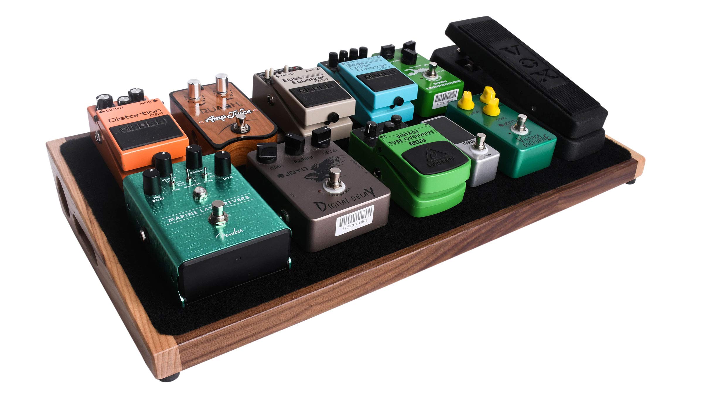 Ruach Kashmir Hardwood Pedalboard and Carry Case for Guitar Effects Pedals (Size 2.5)