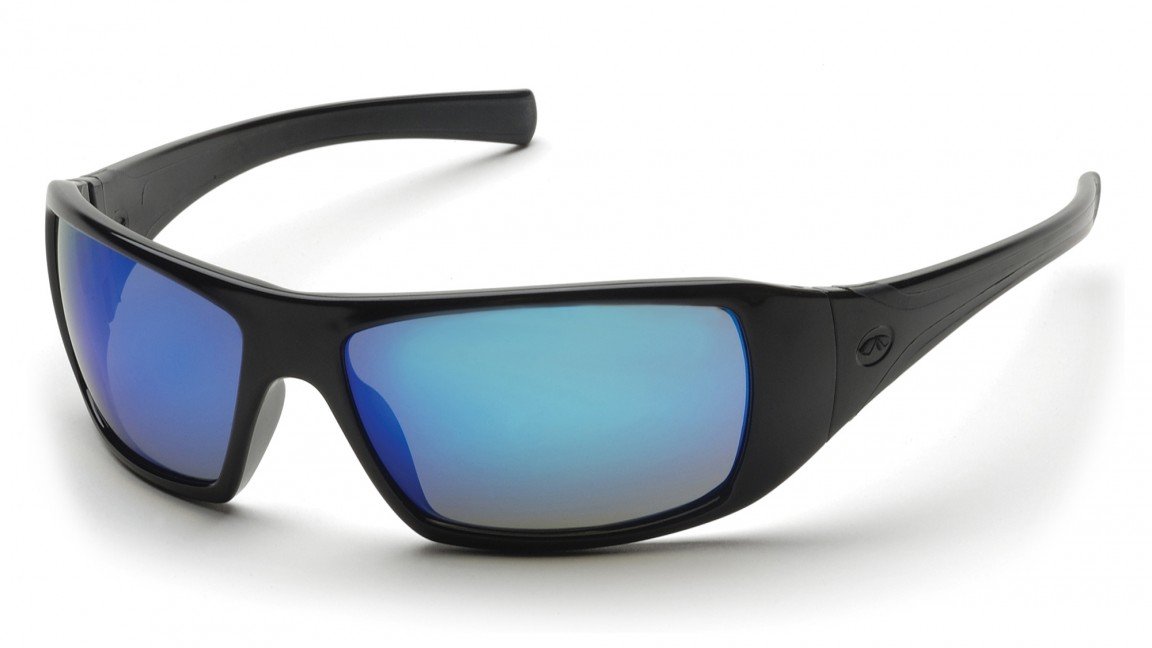Pyramex Goliath Safety Eyewear (Ice Blue Mirror Lens/Black Frame SB5665D) (2 Pair)