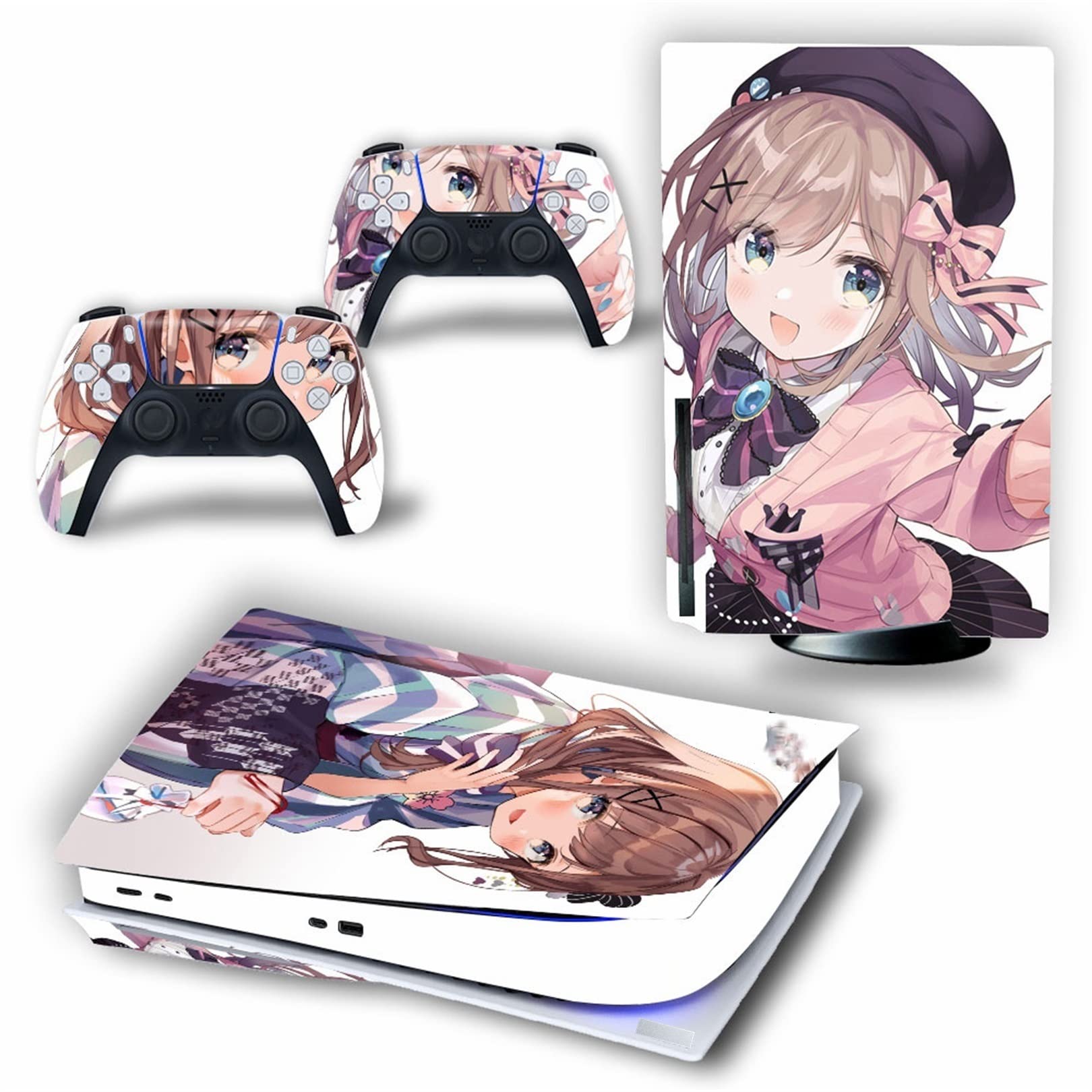 WREXIL LEEWEE for PS5 Skin Disc Edition & Digital Edition Console and Controller Vinyl Cover Skins Wraps Scratch Resistant, Compatible 55737 No Foaming (Size : Disc Version)