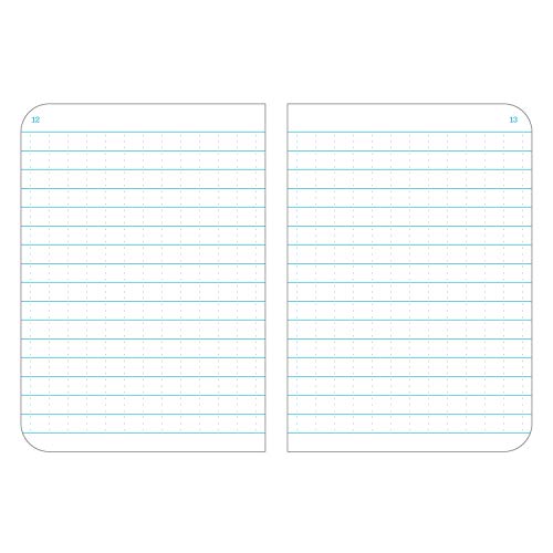 Rite In The Rain Weatherproof Mini-Stapled Notebook, 3 1/4" x 4 5/8", Blue Cover, Universal Pattern, 3 Pack (No. 271FX-M)
