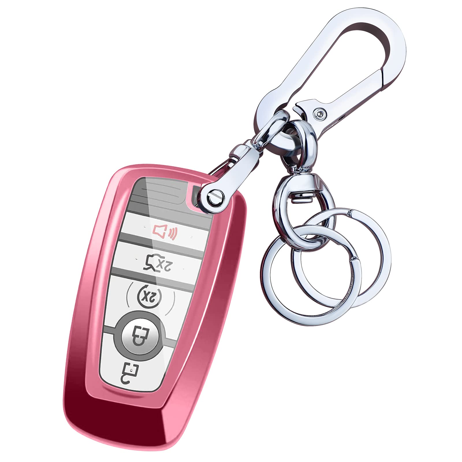 TPU Smart Key Fob Case Compatible for 2019-2021 Ford Fusion, Explorer, Escape, Edge, F-150, Mustang and More Models