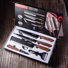 Premium 6-Piece Daily Use Sharp Knife Set with Ceramic Coating Blade - Vintage-Look Design for Greatest Kitchen Appearances.