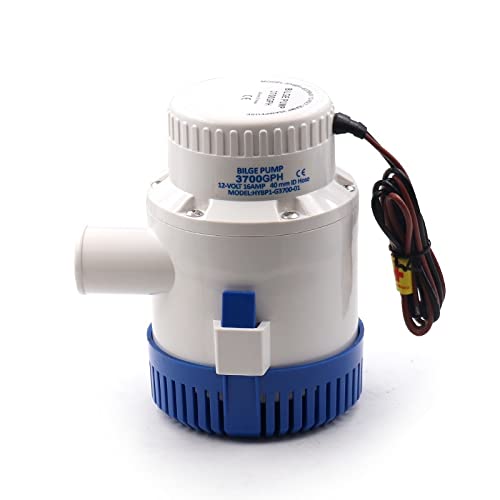 XuuSHA Hand Bilge Pump 3700GPH 12V DC Bilge Pump 16AMP Submersible Bilge Pump Automatic