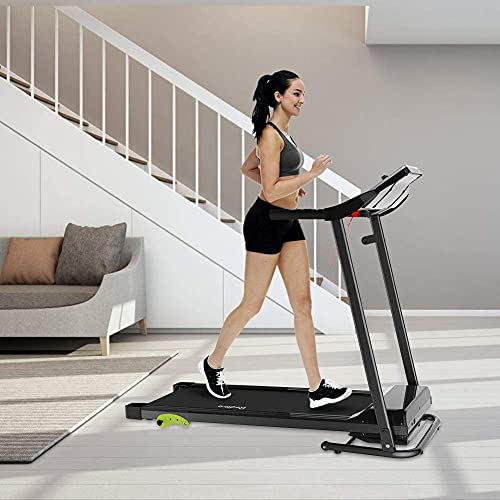 Redliro Walking Machine for Home Folding Jogging Treadmill with Incline Portable Space Saving Fitness Motorized Running Electric Indoor Exercise Workout Office Physical Training