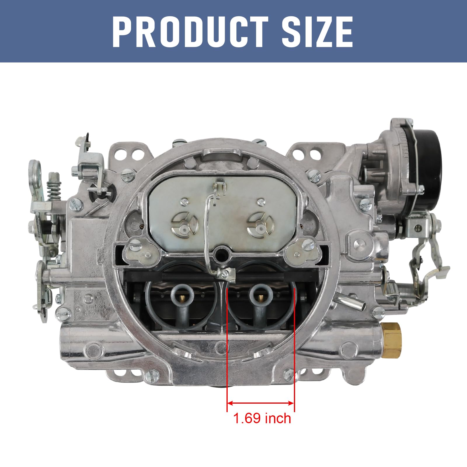 RADHLBNIU Carburetor For 1409 Performer Series Marine 600 CFM 4 Barrel Square Bore with Air Valve Secondary Electric Choke Compatible with Marine Mercury Chevy Chrysler Engine