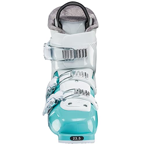 Tecnica Junior JT3 Pearl 3-Buckle Soft Warm Functional Comfortable Alpine All Mountain Freeride Race Ski Boots, Light Blue 2022, 6.5