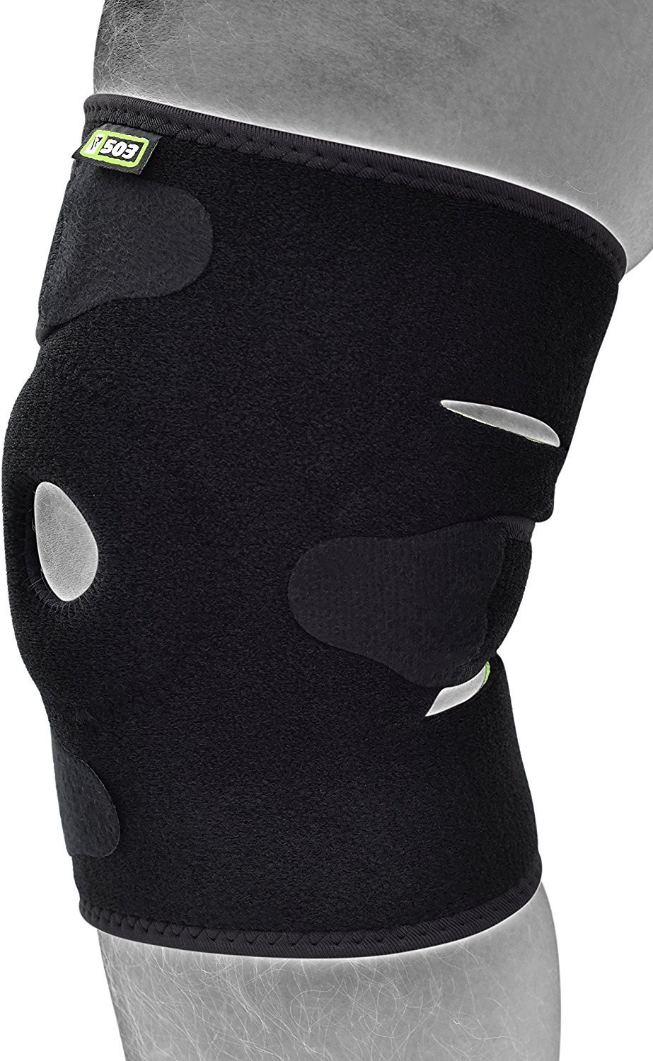 RDX Knee Support Brace Elasticated Compression for Joint Pain Relief, Open Patella Guard for Meniscus Tear, Adjustable Protector for Sports Workout. SOLD AS SINGLE ITEM