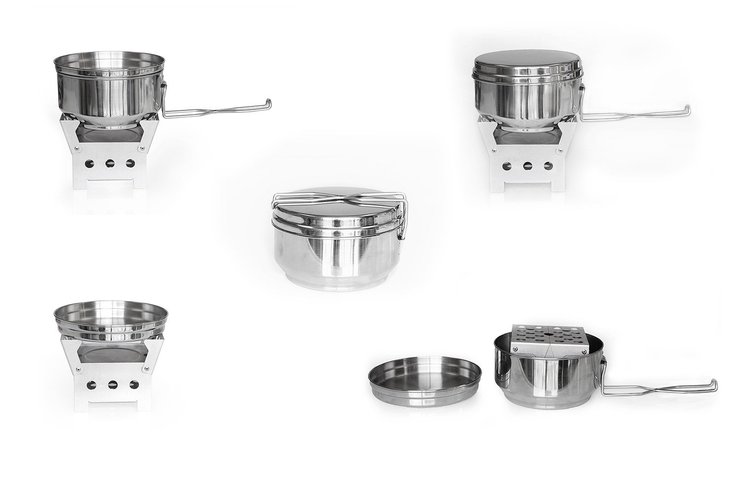 QuickStove Portable Cook Kit - Multi-Fuel Stove, Stainless Steel Pot and Fuel