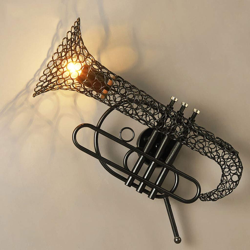 Wall Lamps/Sconces Sax Iron Wall Lamp Bar Cafe Industrial Style Restaurant Aisle Retro Wall Lamp Gift Gift Creative Custom Holiday Decoration Modern Wall Light