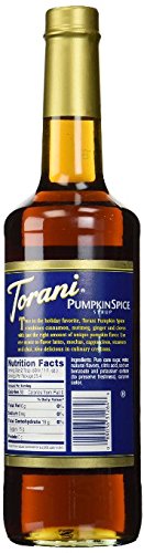Torani 750ml Pumpkin Spice Flavoring Syrup Premium