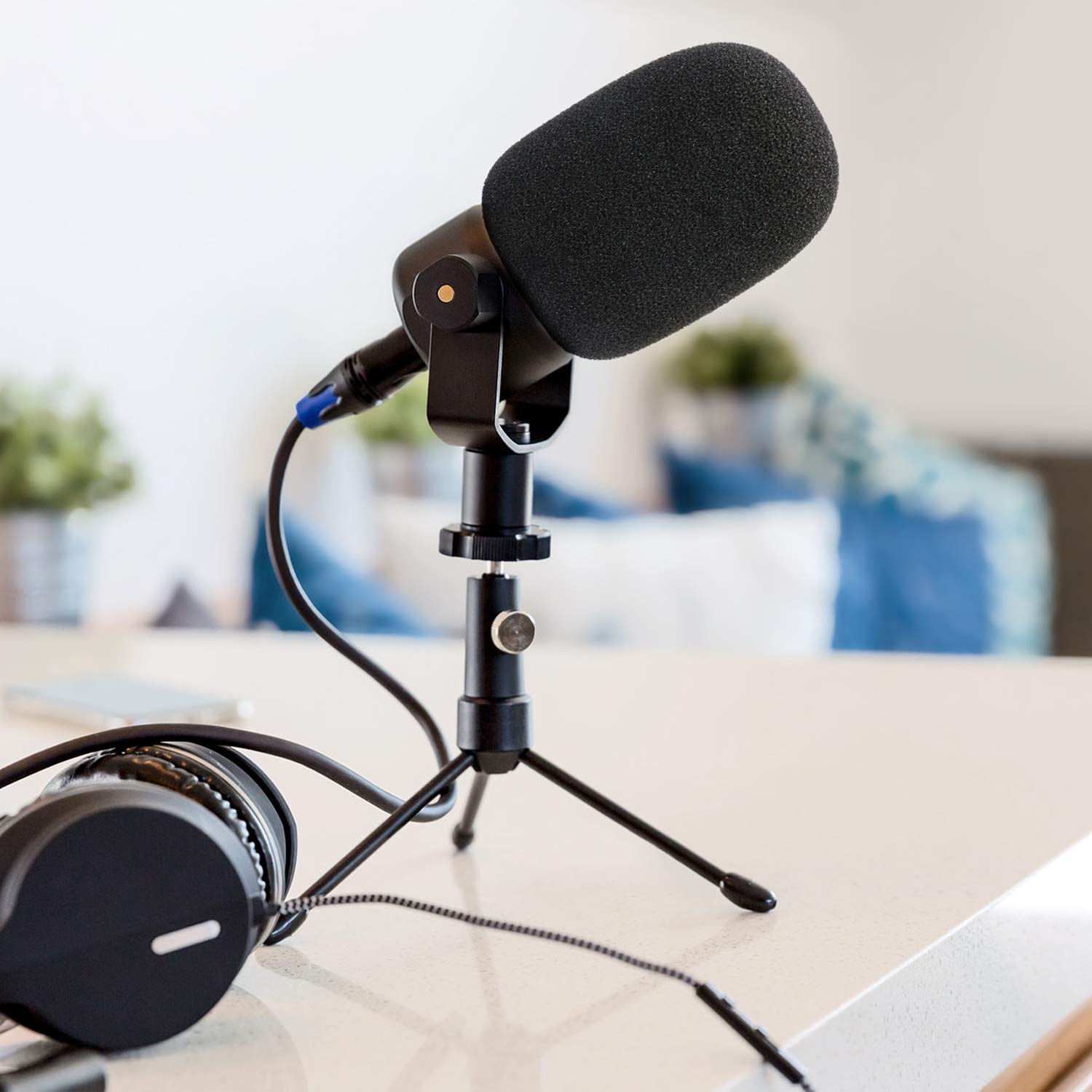 SUNMON PodMic Pop Filter Windscreen - Perfect Mic Foam Cover Compatible for Rode PodMic Microphone into Clean Sounding with No Wind Sounds