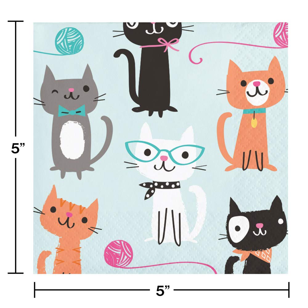 Purr-fect Cat Birthday Party Supplies Kit