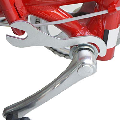 Zerlibeaful Bicycle Bike Pedal Lock Remover Tool Bracket Bottom Ring Bike Accessories Bicycle Tire Pump with Pressure Gauge (Silver, One Size)
