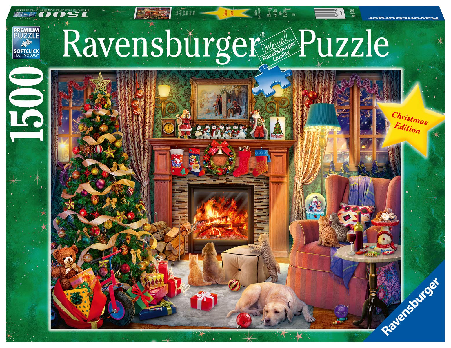 Ravensburger Christmas Eve 1500 Piece Jigsaw Puzzle for Adults - 16558 - Every Piece is Unique, Softclick Technology Means Pieces Fit Together Perfectly