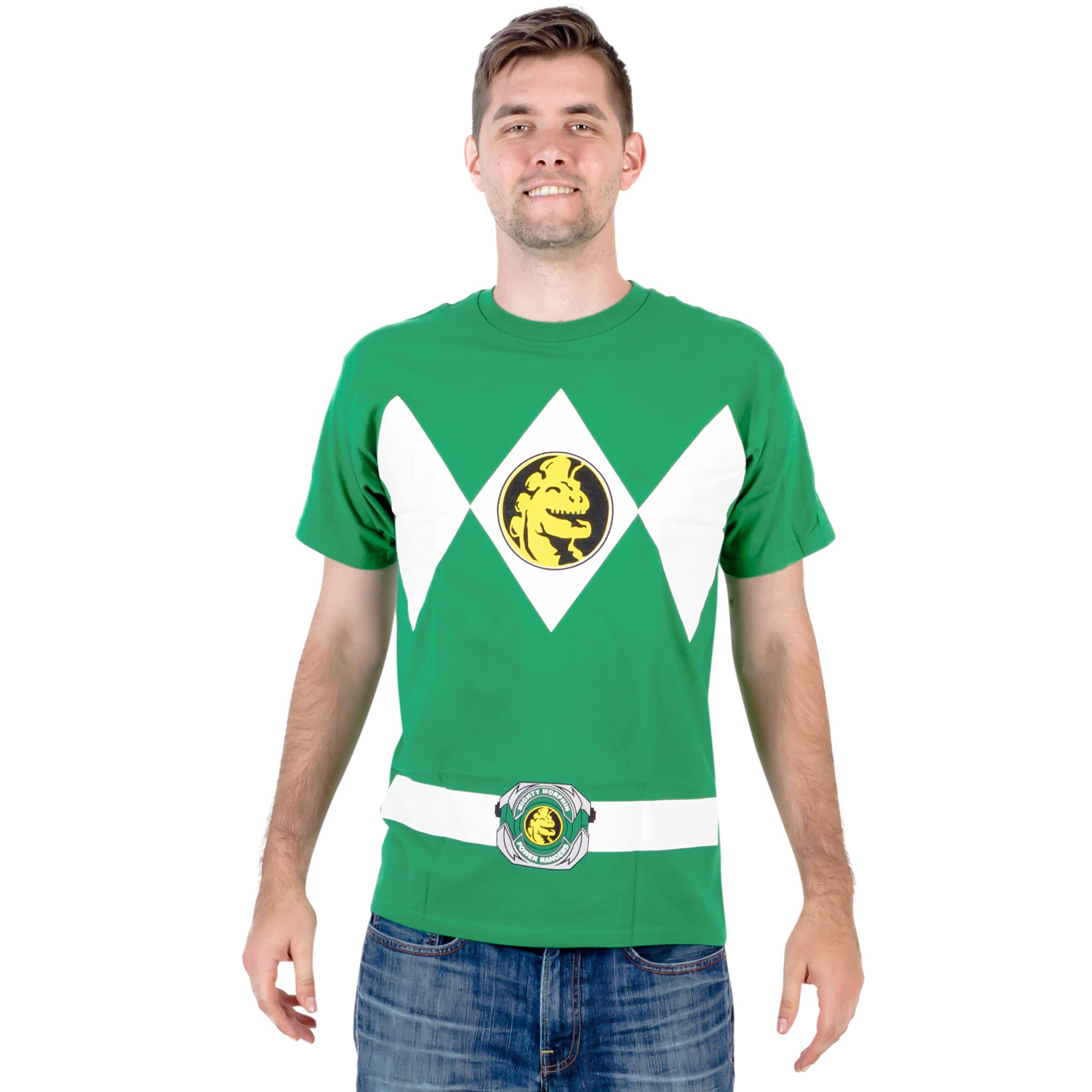 Power Rangers The Green Rangers Costume Adult T-Shirt Tee