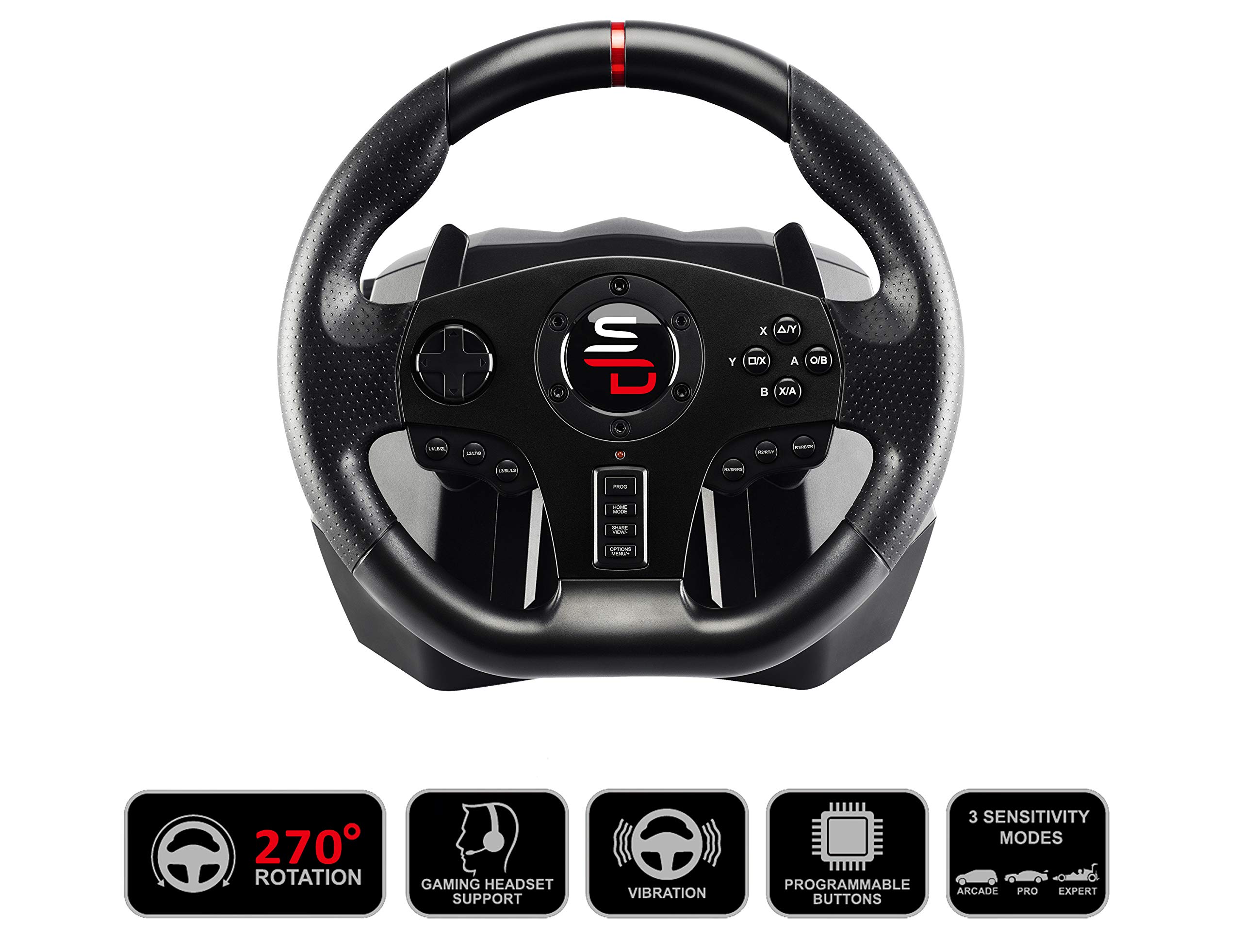 Superdrive - SV700 Drive Pro Sport Wheel with Pedals, Paddle Shifters and Vibrations (Electronic Games)