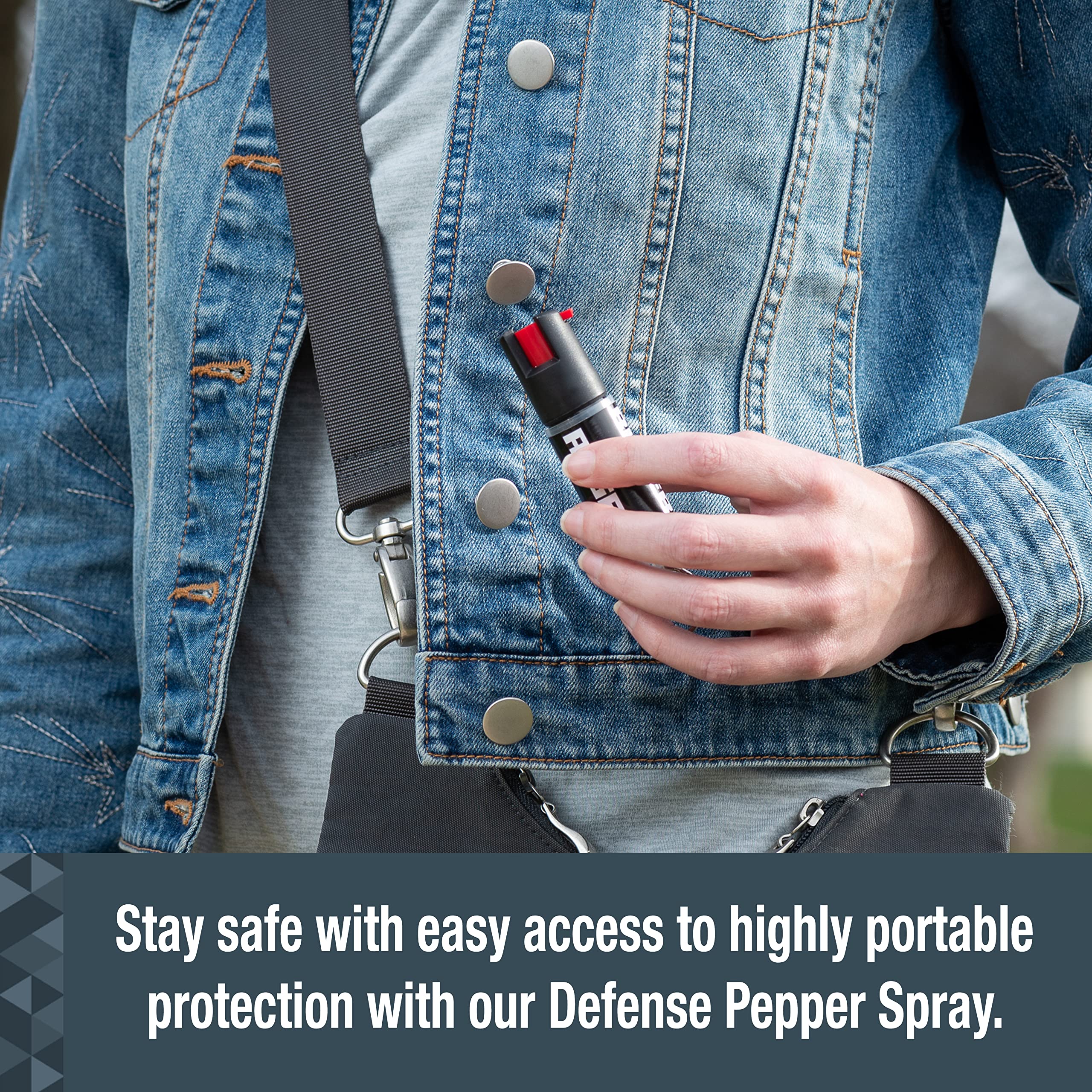 SABRE Ruger Pepper Spray, 25 Bursts, 10-Foot (3-Meters) Range, Contains UV Marking Dye, Twist Lock Safety, Key Ring Attachment