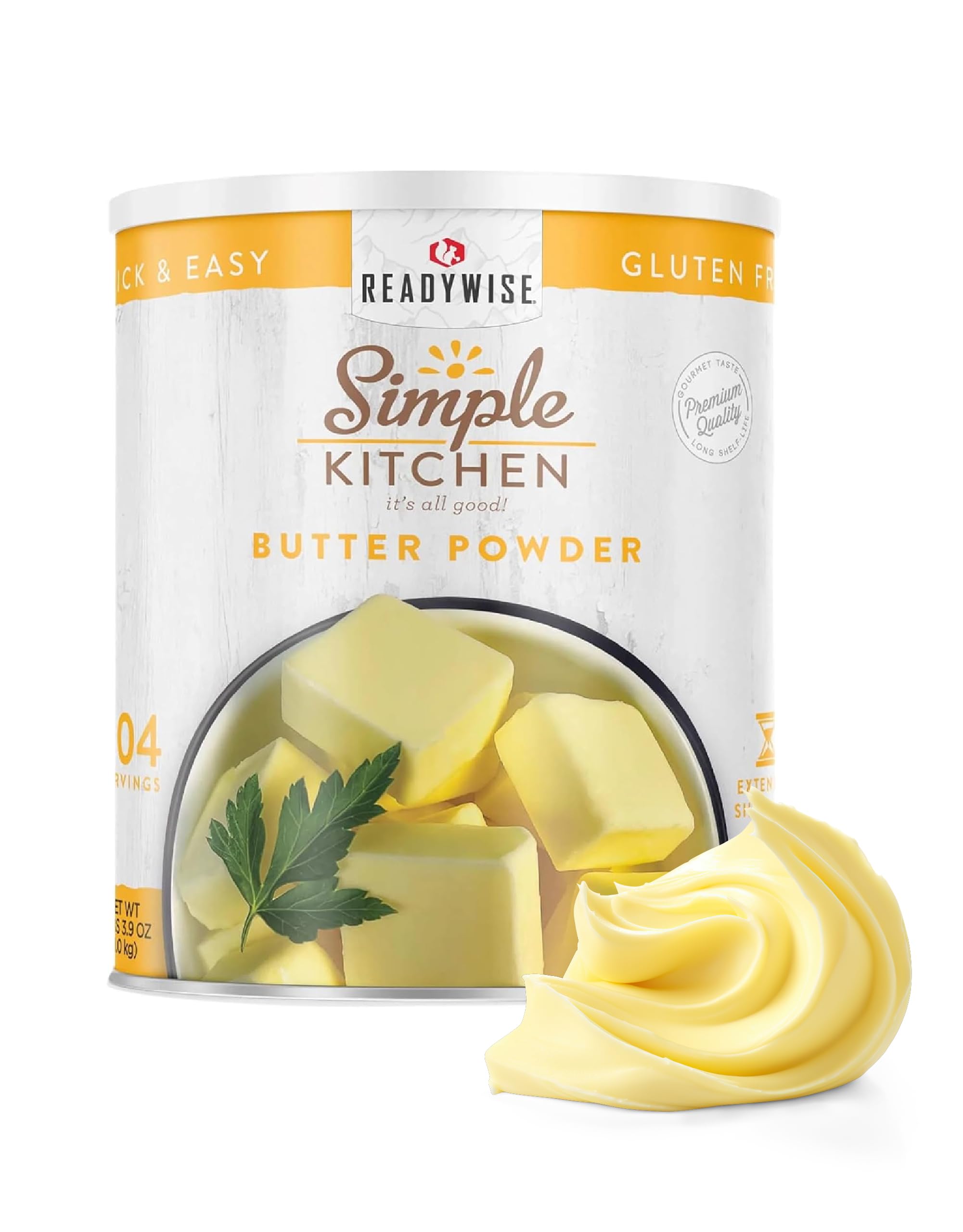 READYWISE - Simple Kitchen, Butter Powder, 204 Servings, Long Term Food Supply, Canned Butter, Baking Supplies, Survival Food, Camping Meals, 10 Can Powdered Butter, Dry Butter for Pantry