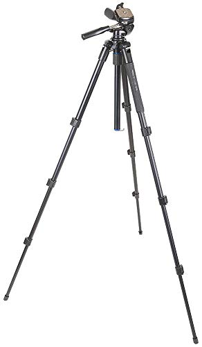 SLIK Pro AL-324DX w/SH-705E 3-Way Pan Head for Mirrorless/DSLR Sony Nikon Canon Fuji Cameras and More - Black (613-358)