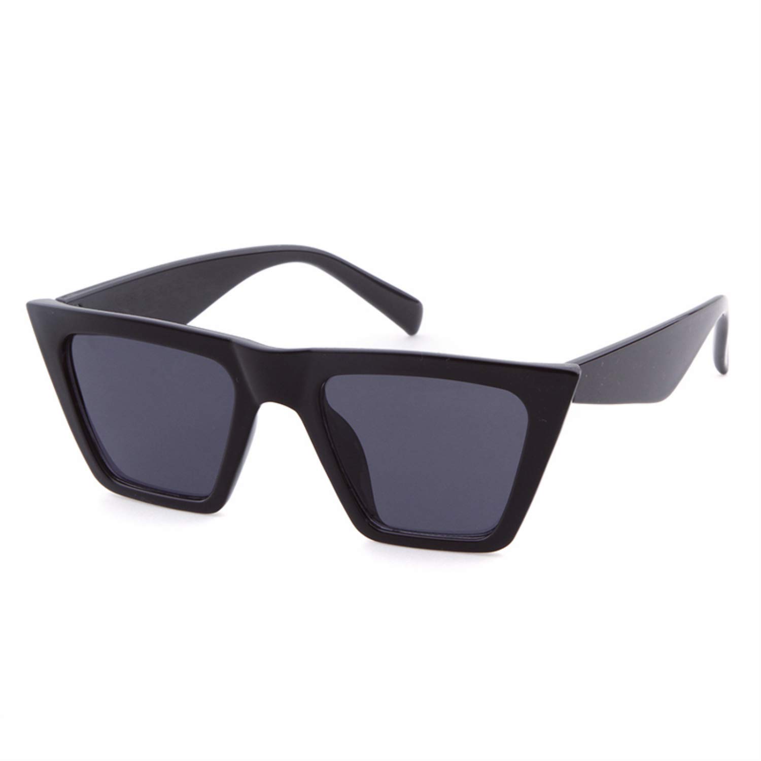 SORVINO Vintage Small Sunglasses Oversized Retro Cateye Sunglasses for Women Men Square Frame Black/Grey
