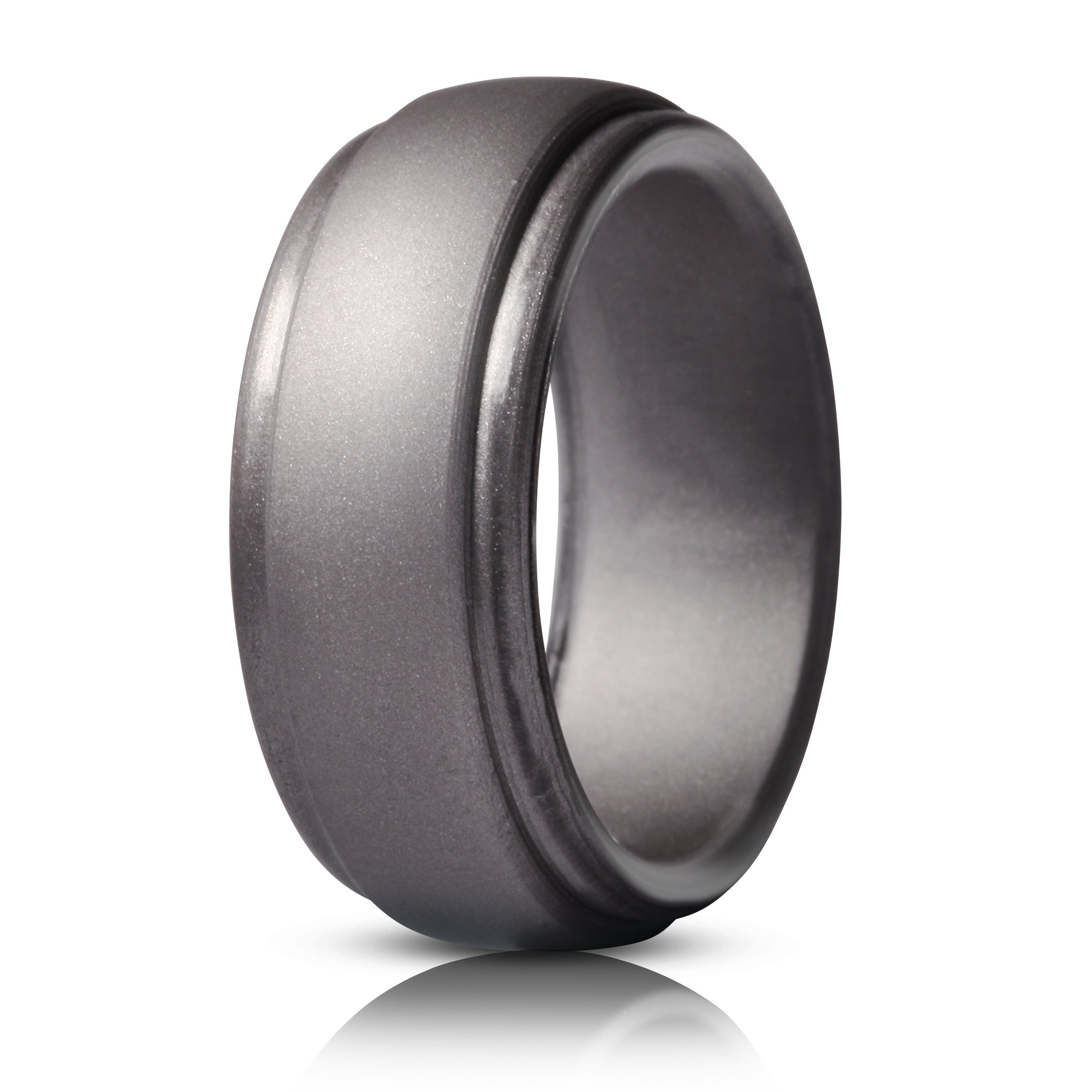 Saco Band Silicone Ring for Men Rubber Wedding Band - 1 Ring (Brass, 13.5-14 (23.02mm))