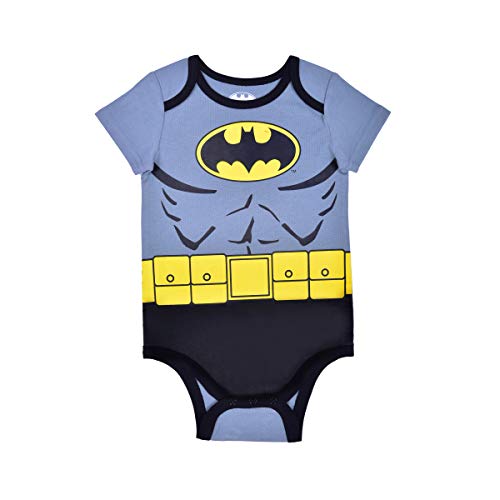 WARNER BROS Boy's 5-Pack Batman, Robin, Joker and Riddler Character Creepers, 6 Months