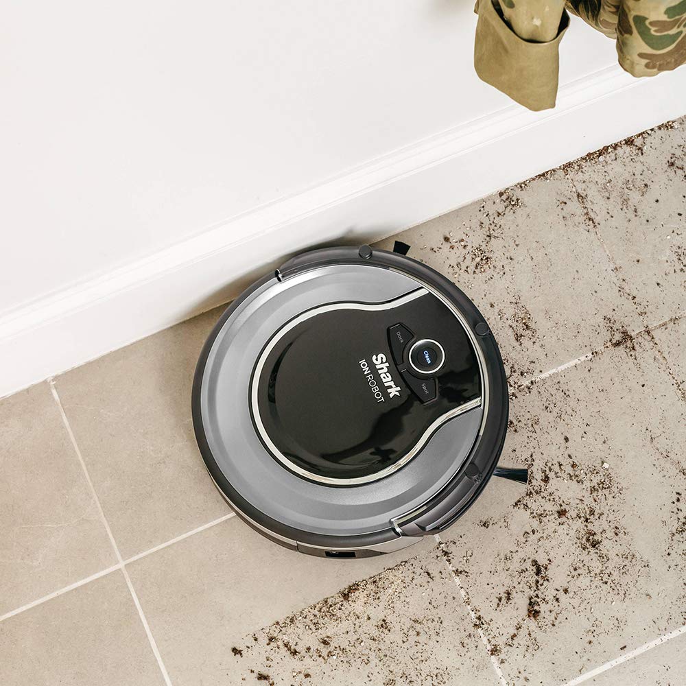 Shark ION RV700 Cordless Self Smart Robot Carpet and Hardwood Floor Vacuum Cleaner with Easy Scheduling Remote and Boundary Strip, Black