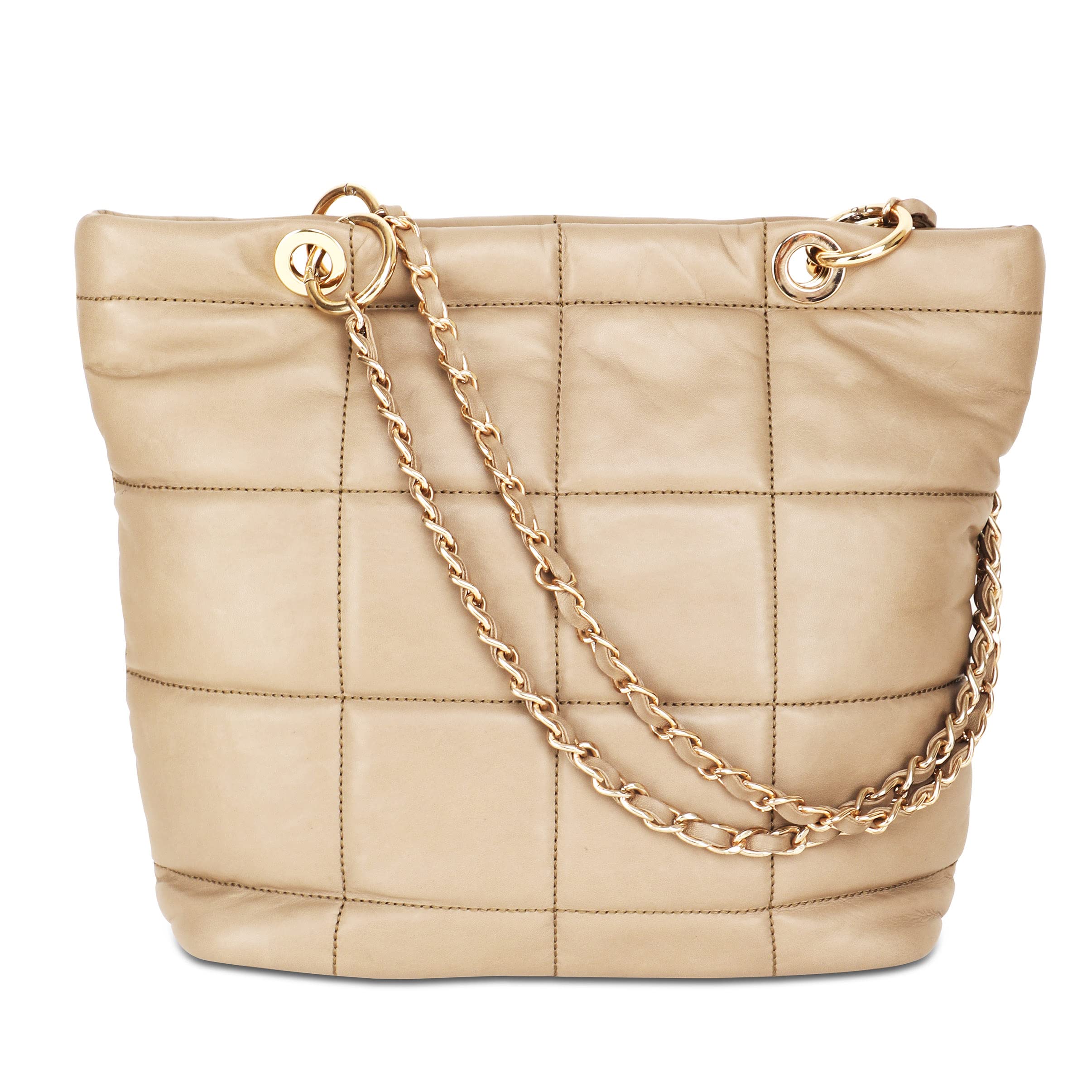 Tan&Brun Mahiki large tote bag with quilting in genuine leather for everyday use for Women