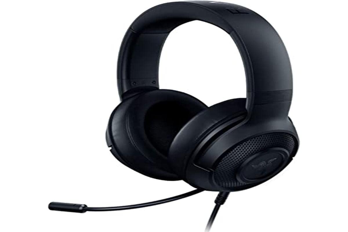 Razer Kraken X Ultralight Gaming Headset: 7.1 Surround Sound Capable - Lightweight Frame - Bendable Cardioid Microphone - For PC, Xbox, PS4, Nintendo Switch - Black (Renewed)