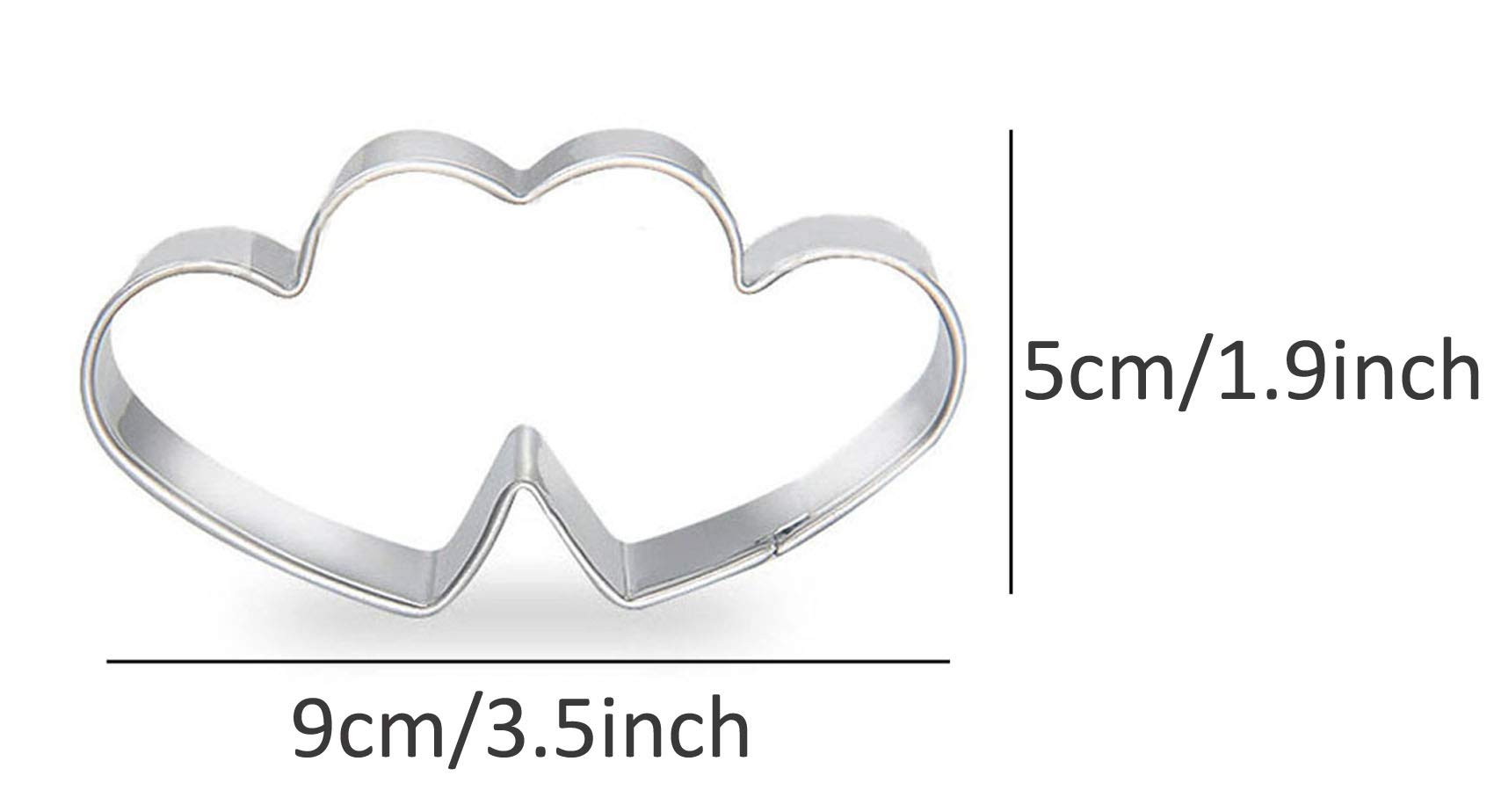 ZDYWY Double Hearts Cookie Cutter